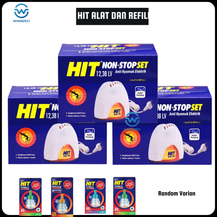Hit Electric Nyamuk Non Stop Set Alat + Refill Obat Anti Nyamuk Elektrik Tanpa Asap | Lazada ...