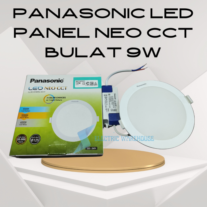 PANASONIC LAMPU DOWNLIGHT LED NEO CCT 9 W 3 WARNA INBOW IB SLIM ...