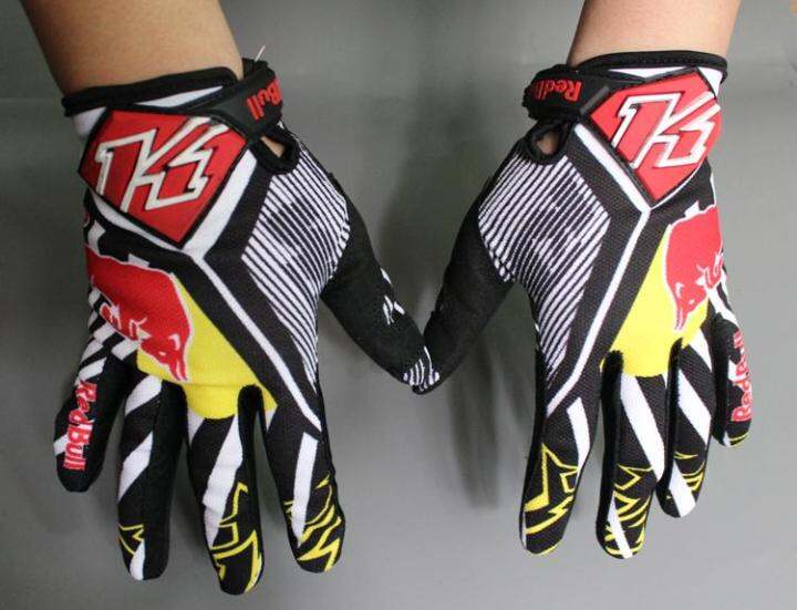 Red Bull Mini Off-road Motorcycle Riding Gloves Mountain Bike Downhill Gloves | Lazada PH