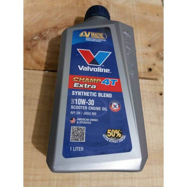 VALVOLINE ™ CHAMP 4T EXTRA SCOOTER 10W-30 1 LITER SAE SYNTHETIC BLEND MULTIGRADE | Lazada PH
