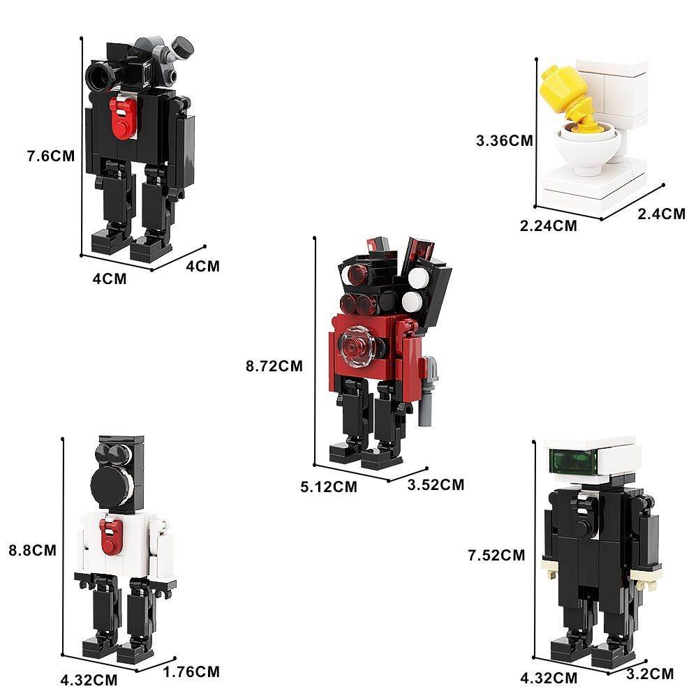โมเดลฟิกเกอร์ อนิเมะ Skibidi Toilet Building Blocks Monitor Man ...