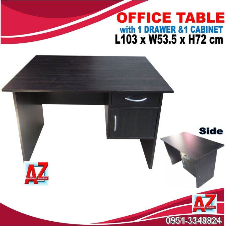 Office Table with 1 drawer and 1 cabinet | Lazada PH