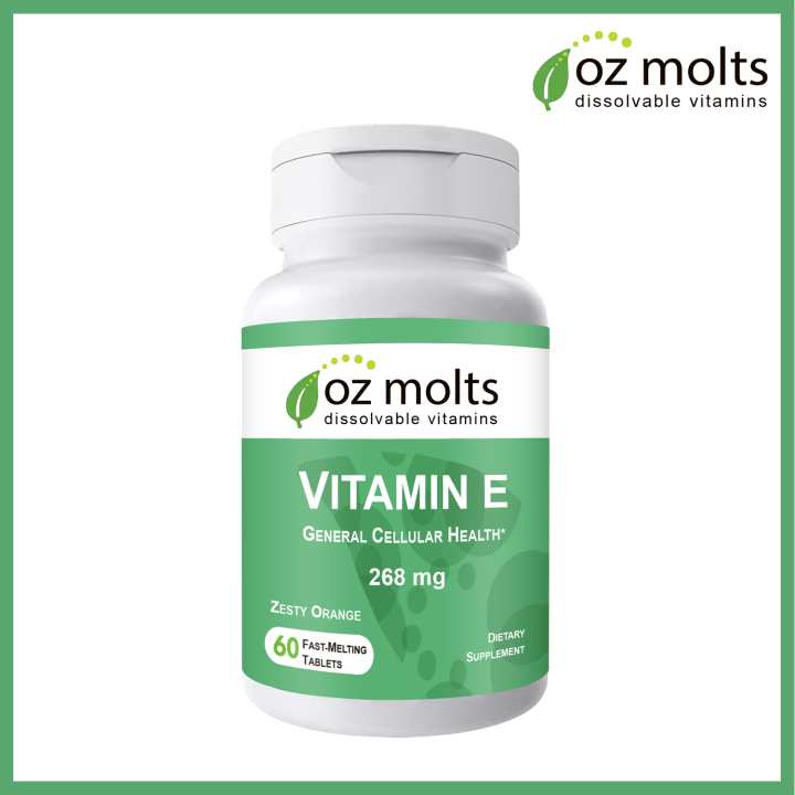 Ozmolts Vitamin E Chewables to Enhance Cell Vitality Prevent Skin Aging ...