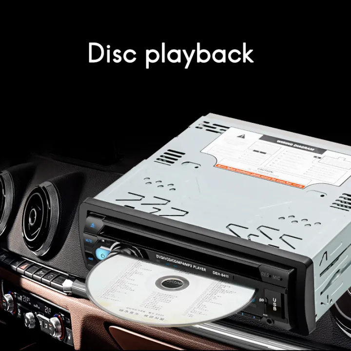 Universal 1 Din Bluetooth Car Stereo MP3 Player Autoradio CD VCD DVD ...