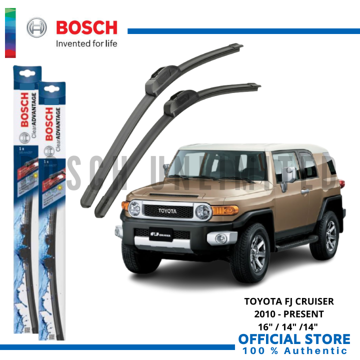Bosch CLEAR ADVANTAGE Wiper Blade Set for TOYOTA FJ CRUISER 2010-PRESENT (16 /14 /14 ) | Lazada PH
