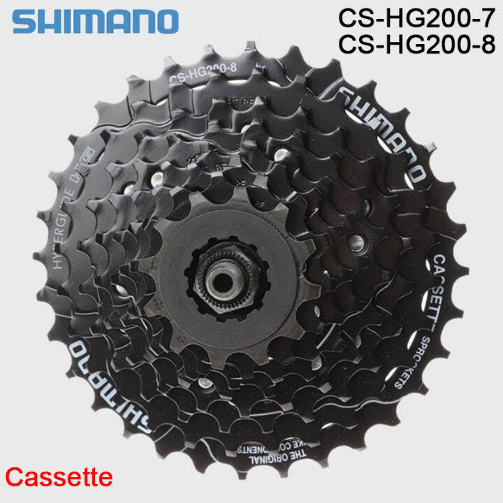SHIMANO Cogs 7 8 Speed MTB Cassette Sprocket CS-HG200-7 8 HYPERGLIDE 12 ...