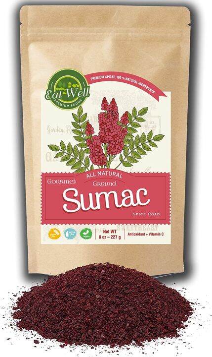 Eat Well Premium Food - Sumac Spice 8 oz Reseable Bag, Bulk Ground ...