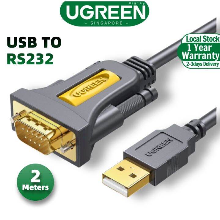 UGREEN 2M USB to RS232 DB9 Serial Male Converter Adapter Cable 2m with ...