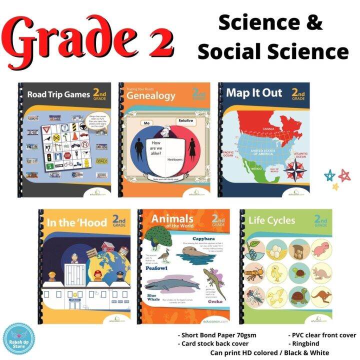 GRADE 2 (SCIENCE SOCIAL SCIENCE) Activity Workbook Worksheet Homeschool ...