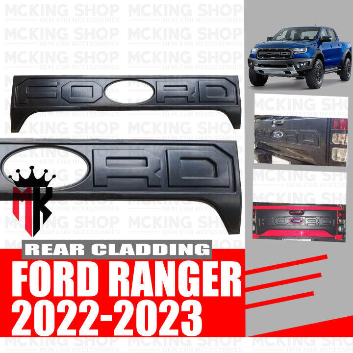 Ford Ranger 2022-2023 Rear Tailgate Cladding (Black) | Lazada PH
