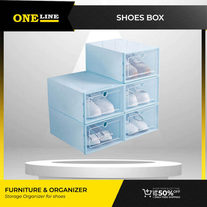 ONELINE | Shoe Storage Drawers Box Stackable Shoe Organizer Cases ...
