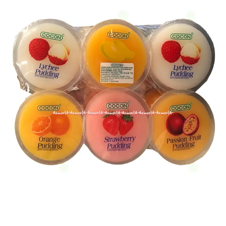 Cocon Pudding 6pcs Dengan Nata De Coco Aneka Rasa Mangga Leci Orange ...