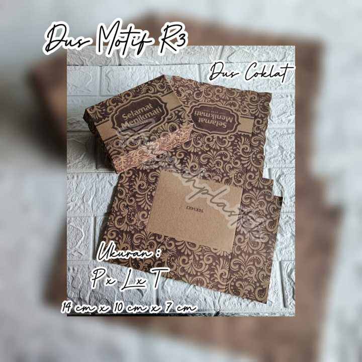 Dus Motif Batik R3 ukuran 14 x 10 x 7 cm / Dus Kue R3 Motif PER PACK ...