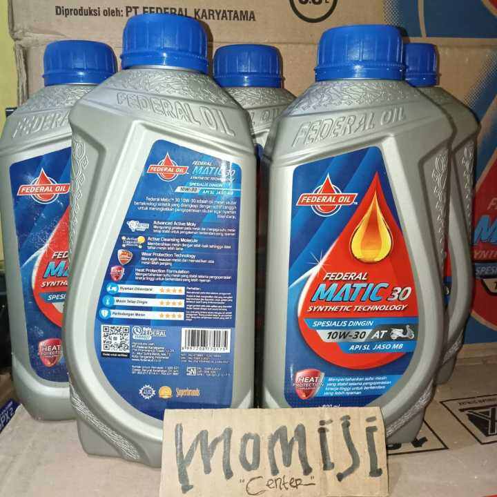 ISI 5 PCS Oli Mesin Federal Oil Matic 30 Eco Maxx 10W-30 800Ml 0.8L | Lazada Indonesia