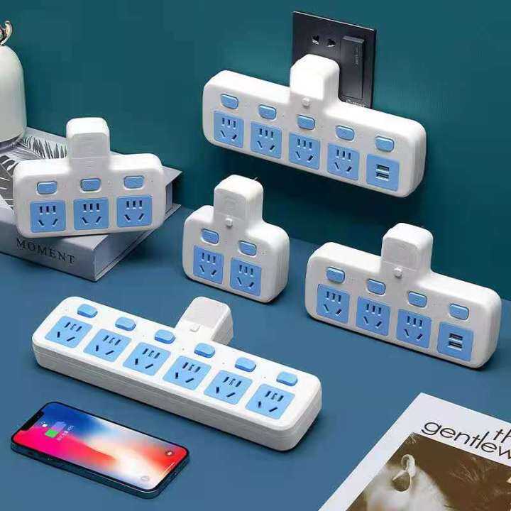 Konverter Soket Bull Plug, dengan Port Pengisian Daya USB, Colokan ...