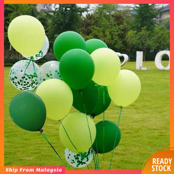 10pcs Green Balloon Theme Helium Gas Balloon For Birthday Decoration ...