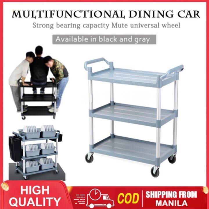 3 tier utility kitchen trolley cart organizer heavy food trolley Hotel ...