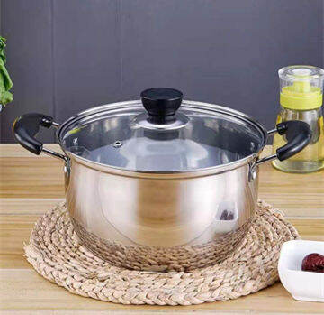 Home Elements Stainless Steel Cooking Pot Casserole with Handle and ...