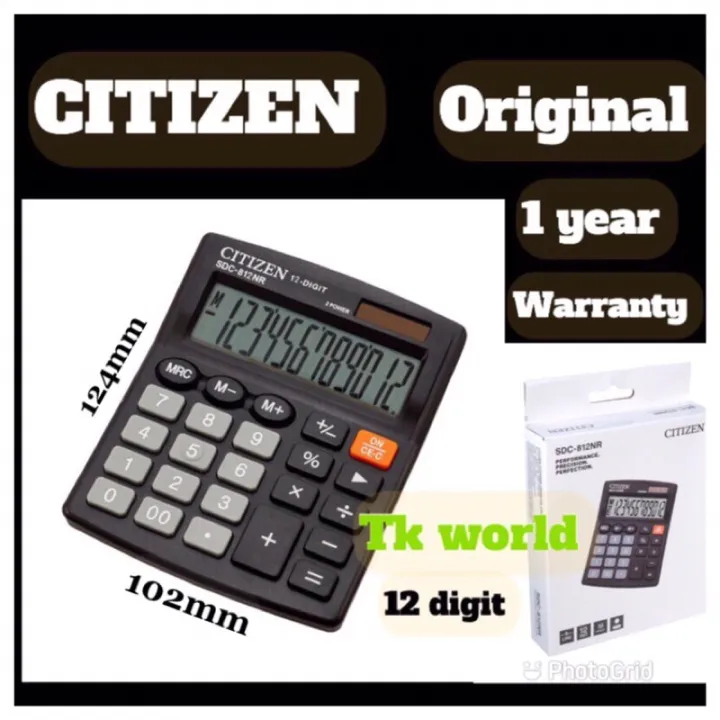 Citizen SDC-812NR desktop 2 way power calculator | Lazada