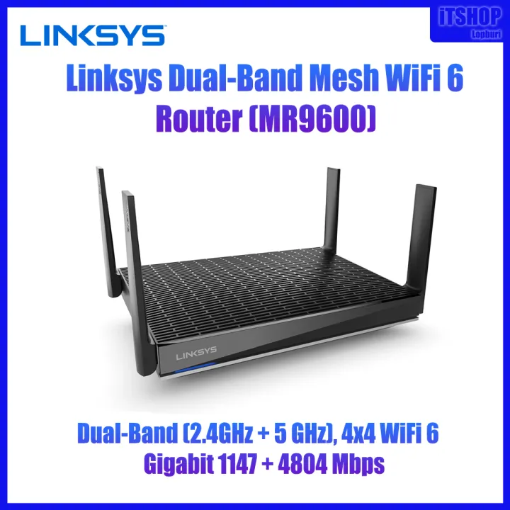 Router (เร้าเตอร์) /Linksys Dual-Band Mesh WiFi 6 Router (MR9600) / Wi ...