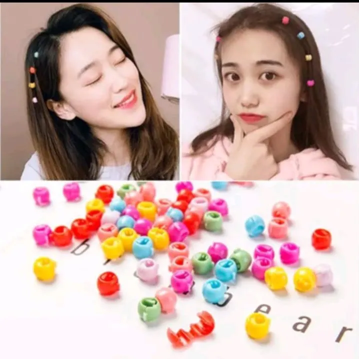 ASEMAKAJKT - [ 60 PCS ] Jepitan Rambut Bulat Mini Gaya Korea Jepitan ...