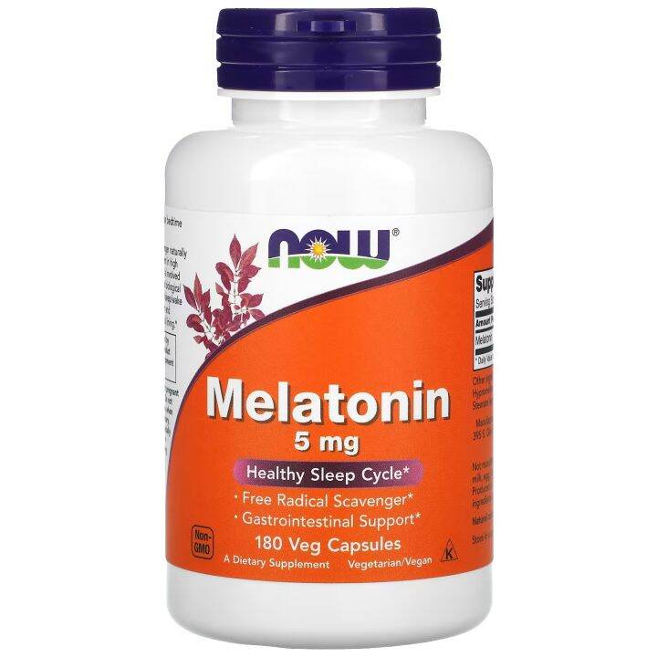 NOW Foods Melatonin 5 mg 180 Veg Capsules | Lazada PH