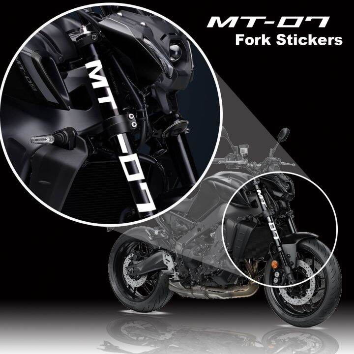 ไวนิล Stiker Motor ส้อม Decals สำหรับ Yamaha Mt07 Mt 07 Mt-07 2019 2020 ...