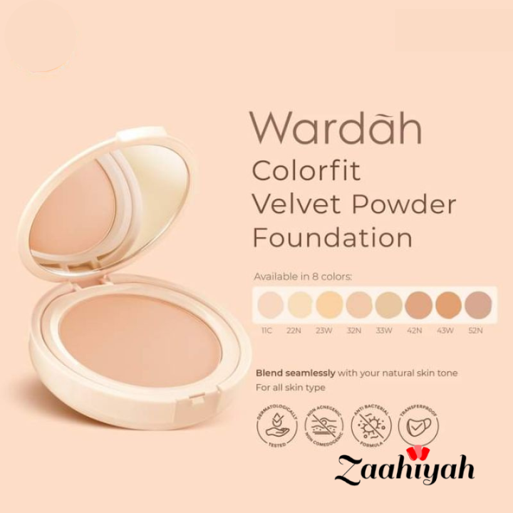 WARDAH Colorfit Velvet Powder Foundation Fullsize | Lazada Indonesia