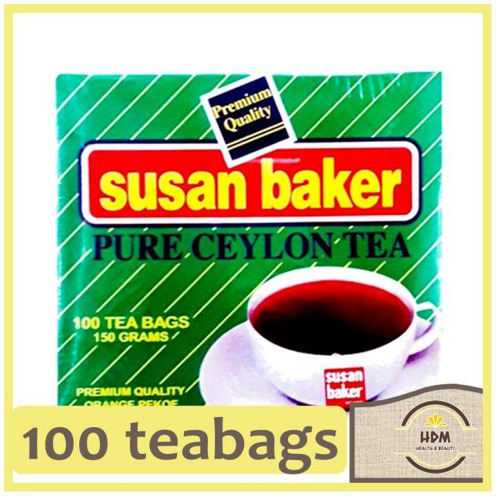 Susan Baker Pure Ceylon Tea / 100 Tea Bags (150g) - 100% Authentic ...