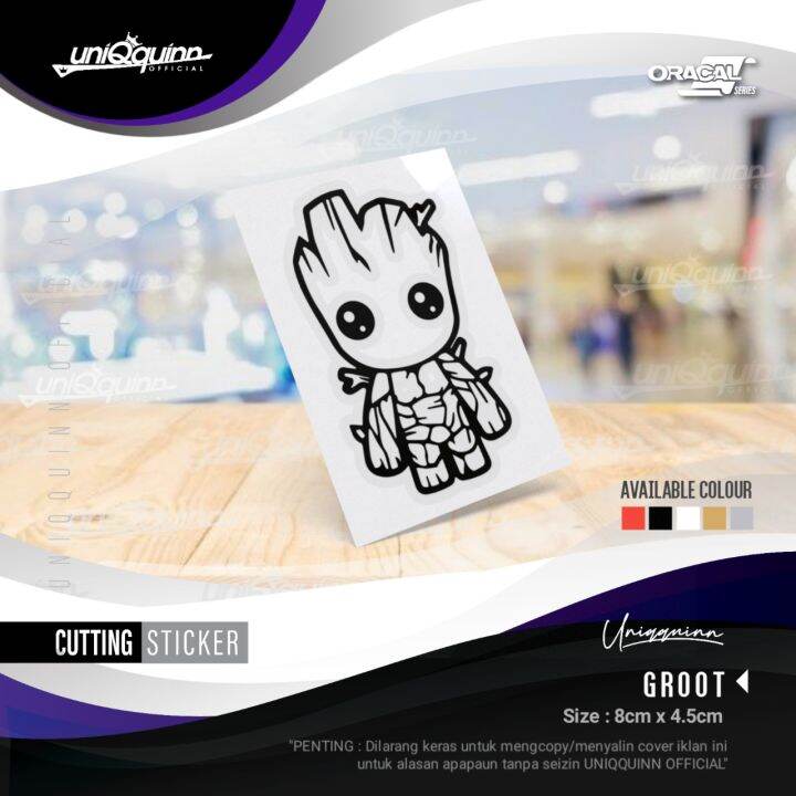 UQ Cutting Stiker Groot | Sticker Groot | Groot /Stiker Variasi/ Stiker Mobil / Stiker Motor ...