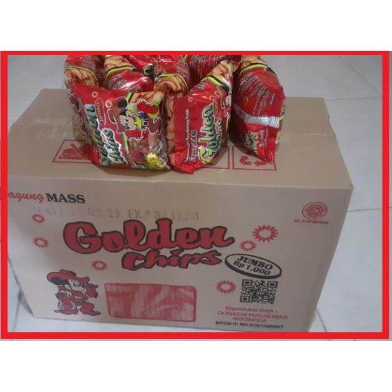 Golden chip | Potato Chips 1 Dus isi 6 Pack | Snack Chiki jagung Murah ...