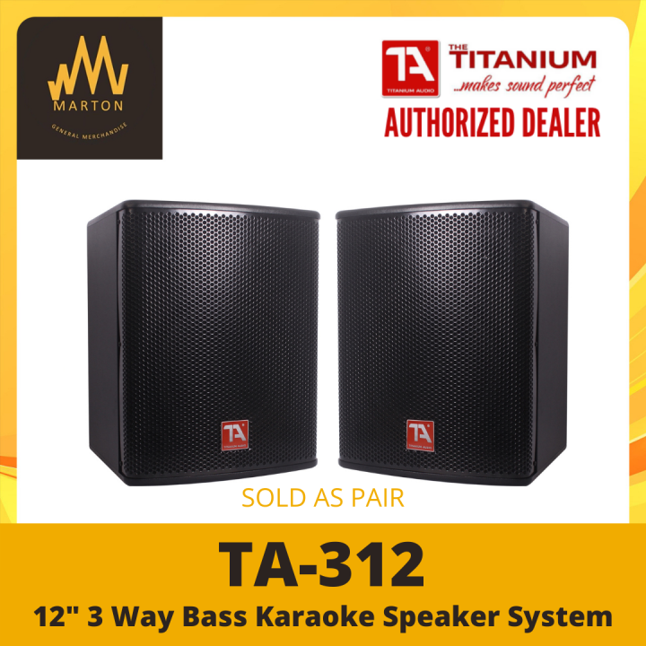 Titanium Audio TA-312 12" 3 Way Bass Reflex Karaoke Speaker System ...