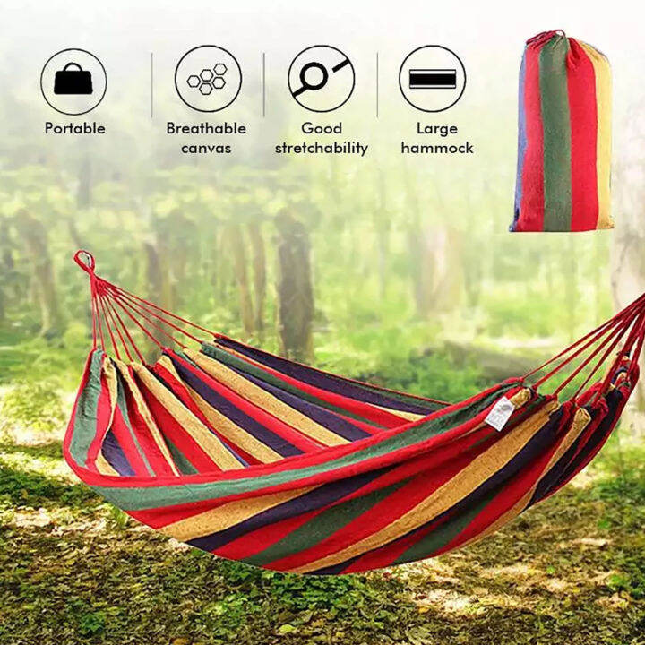 Outdoor Leisure Portable Hammock canvas Hammocks Ultralight Garden Sports Home Travel | Lazada PH