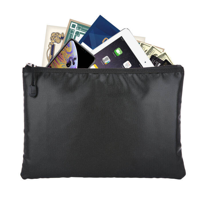 Fireproof Document Pouch Waterproof Money Files Safe Protection Bag for ...