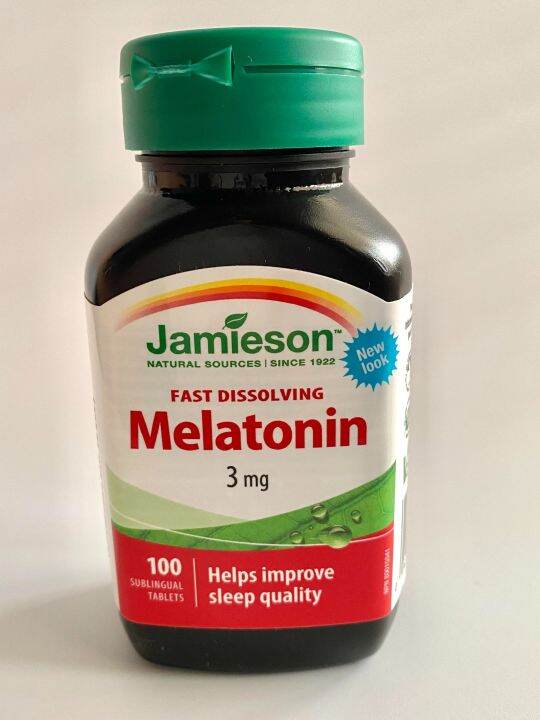 Jamieson Melatonin 3 mg Fast Dissolving Helps Improve Sleep Quality 100 ...