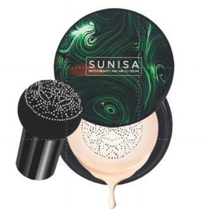 [Hot sales] SUNISA Foundation Mushroom Head Air Cushion Waterproof BB Cream Frost Concealer Oil ...
