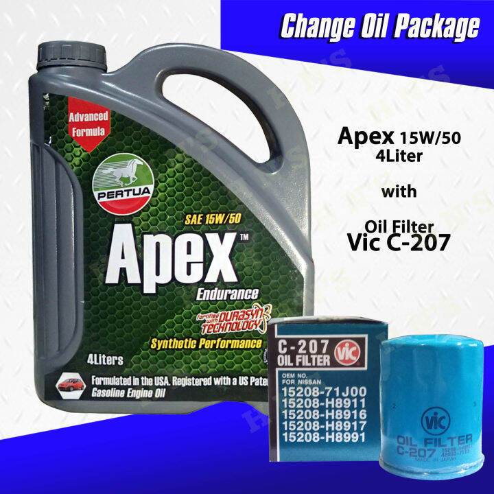 PERTUA Apex Synthetic Performance Oil Change Bundle for Nissan Sentra ...