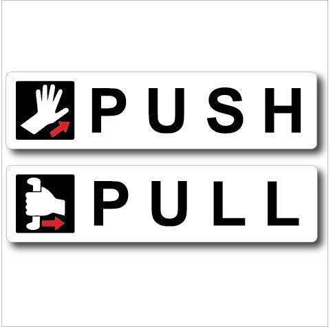 PUSH / PULL ACRYLIC DOOR SIGNS 40X160MM | Lazada