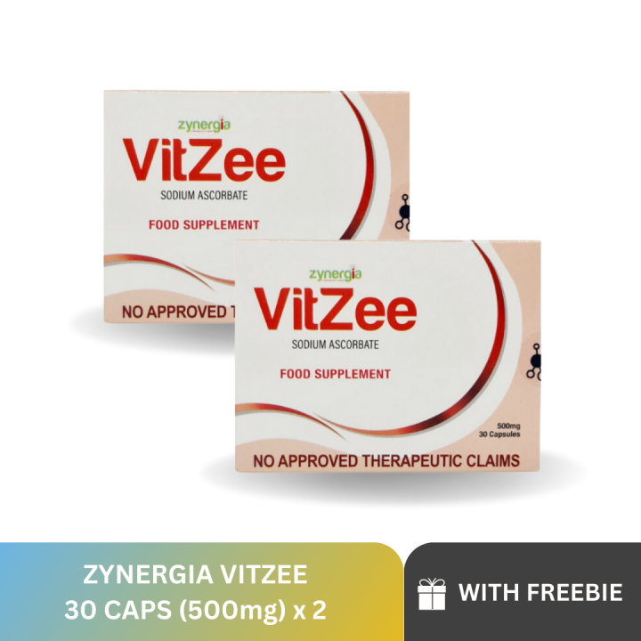 Zynergia Vitzee SET OF 2 Sodium Ascorbate 500 mg 30 capsules per BOX ...