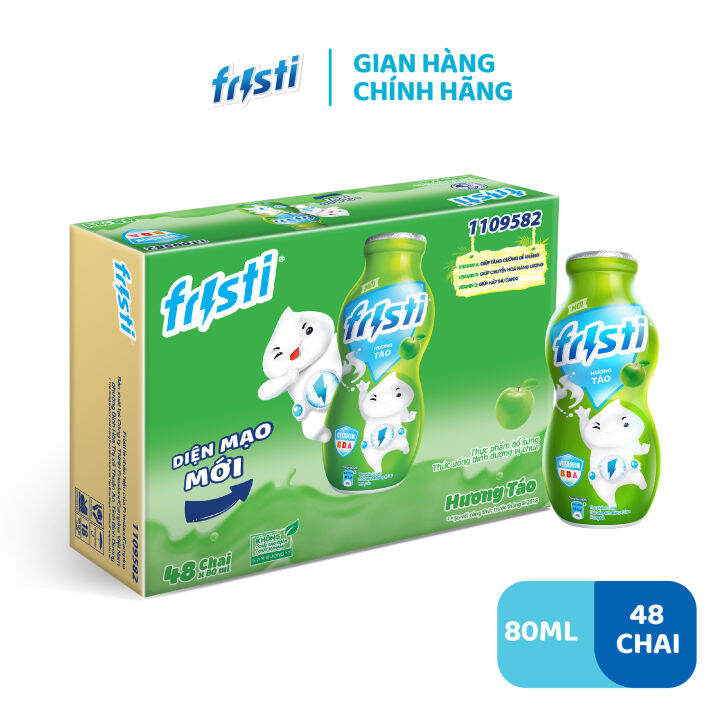 Thùng 48 Chai Sữa Chua Uống Fristi Hương Táo 80ml (48x80ml) | Lazada.vn