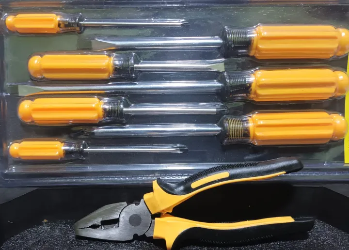 Obeng Set Komplit Serbaguna Tang Kombinasi Obeng 1 Set Tang Kombi 6 ...