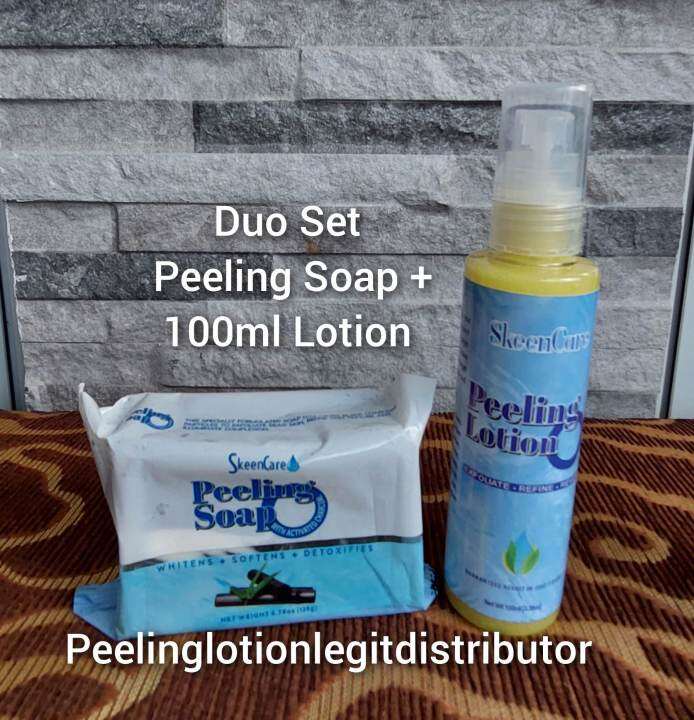 Duo set 100ml SKEENCARE PEELING LOTION+Active Charcoal PEELING SOAP ...