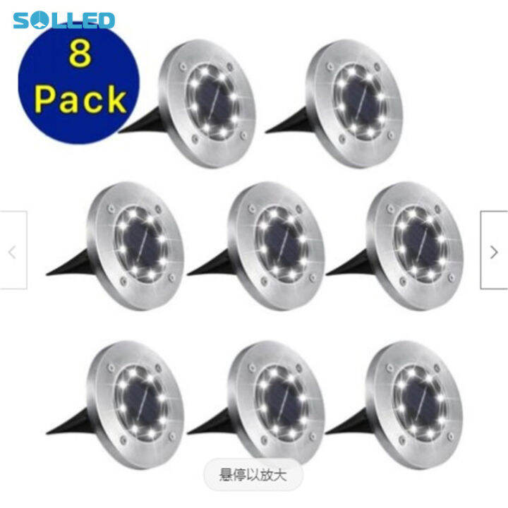 SOLLED โคมไฟฝังพื้นพลังงานแสงอาทิตย์,โคมไฟกันน้ำสำหรับสวนหลังบ้านลาน ...