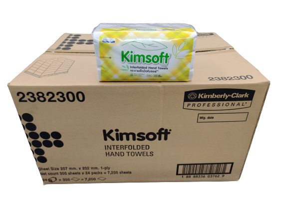 New Arrival กระดาษเช็ดมือแบบแผ่นหนา 1 ชั้น Kimsoft Interfold Hand Towel ...