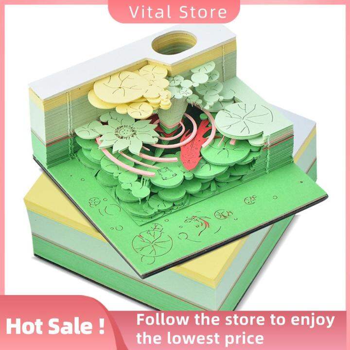 VITAL STORE 3D Sticky Notes Paper Sculpture Luck Koi Notes Pads 115 ...
