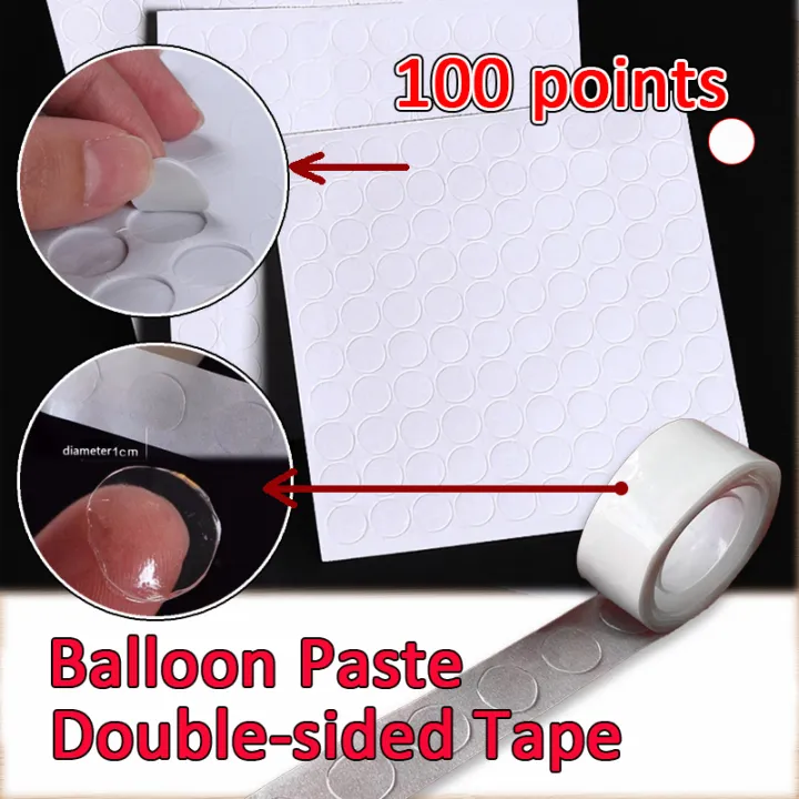 [Warm Homie] 100 Points Balloon Glue Dots Balloon Paste Double-sided ...