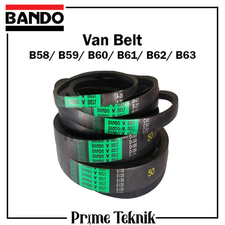 Van V Belt B58 B59 B60 B61 B62 B63 Bando V-Belt B 58 59 60 61 62 63 | Lazada Indonesia