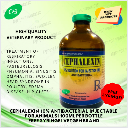 CEPHALEXIN 10% ANTIBACTERIAL FOR ANIMALS | 100 ML | VETGEN | Lazada PH