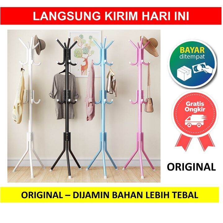 Gantungan Baju Stand Hanger Gantungan Baju Coat Rack Berdiri Standing ...