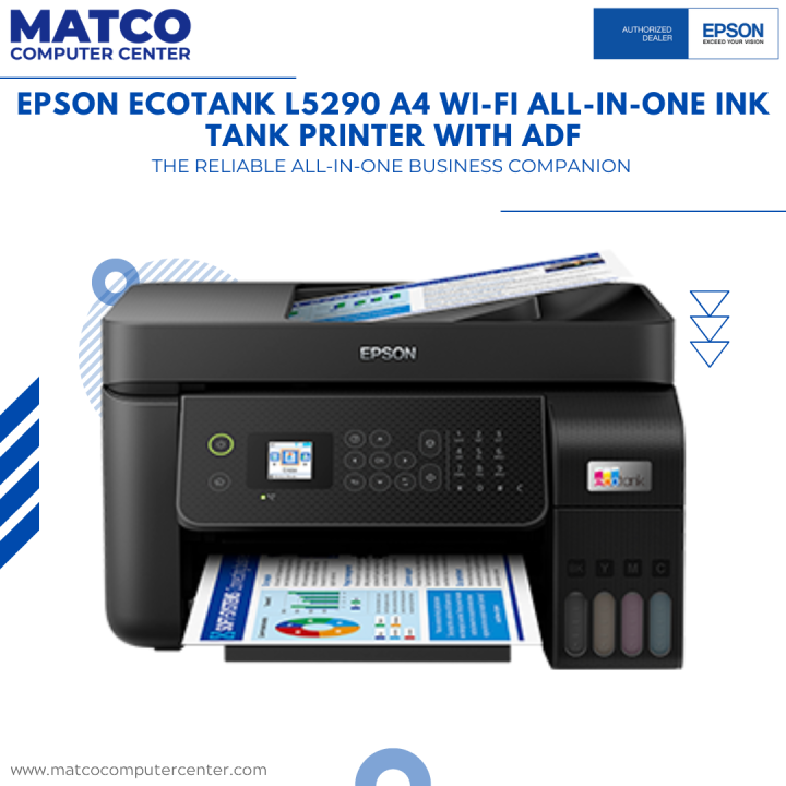 Epson EcoTank L5290 A4 Wi-Fi All-in-One Ink Tank Printer with ADF ...